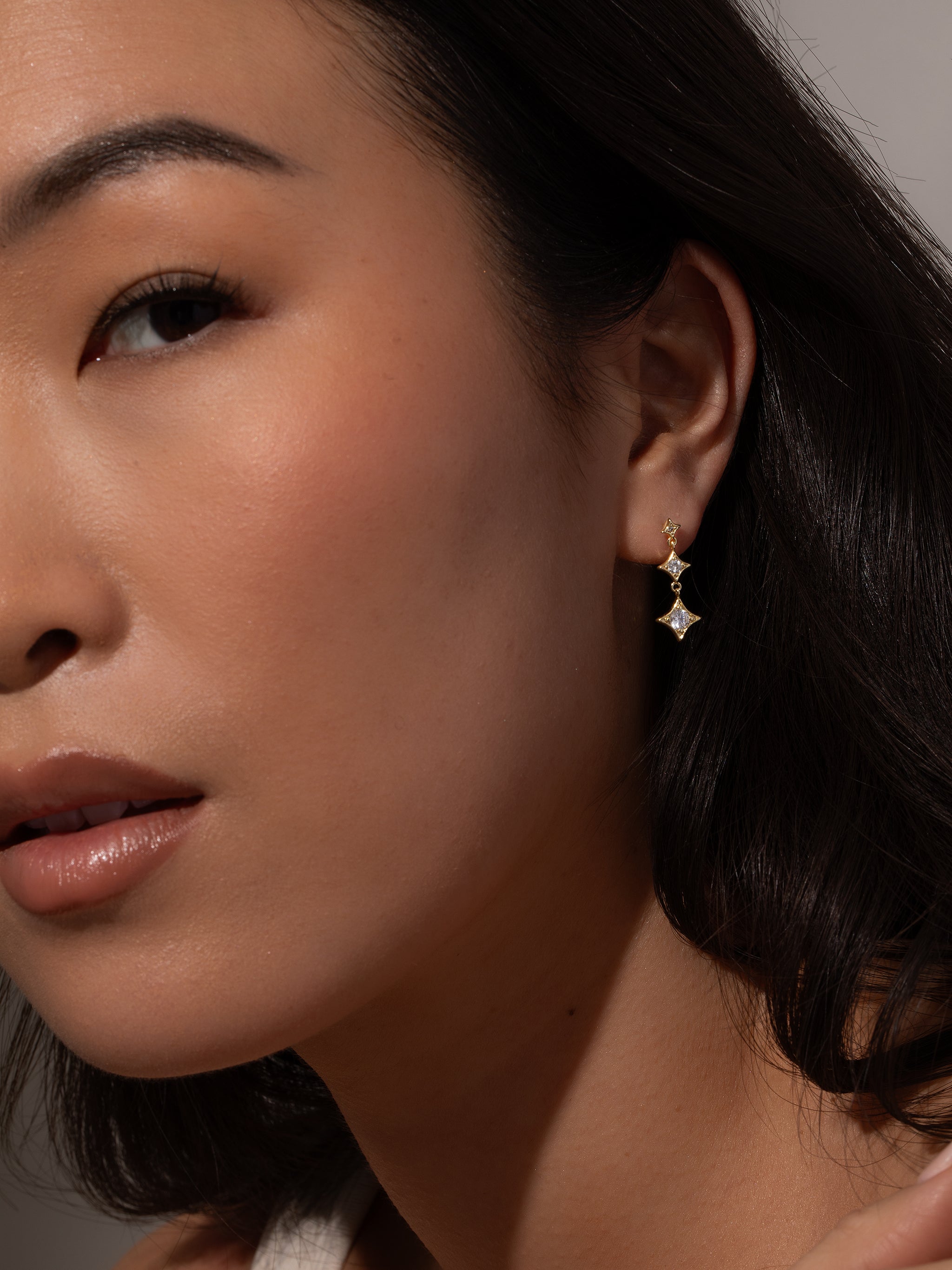 Starburst Dangle Earrings in Gold | Star Earrings | Uncommon James