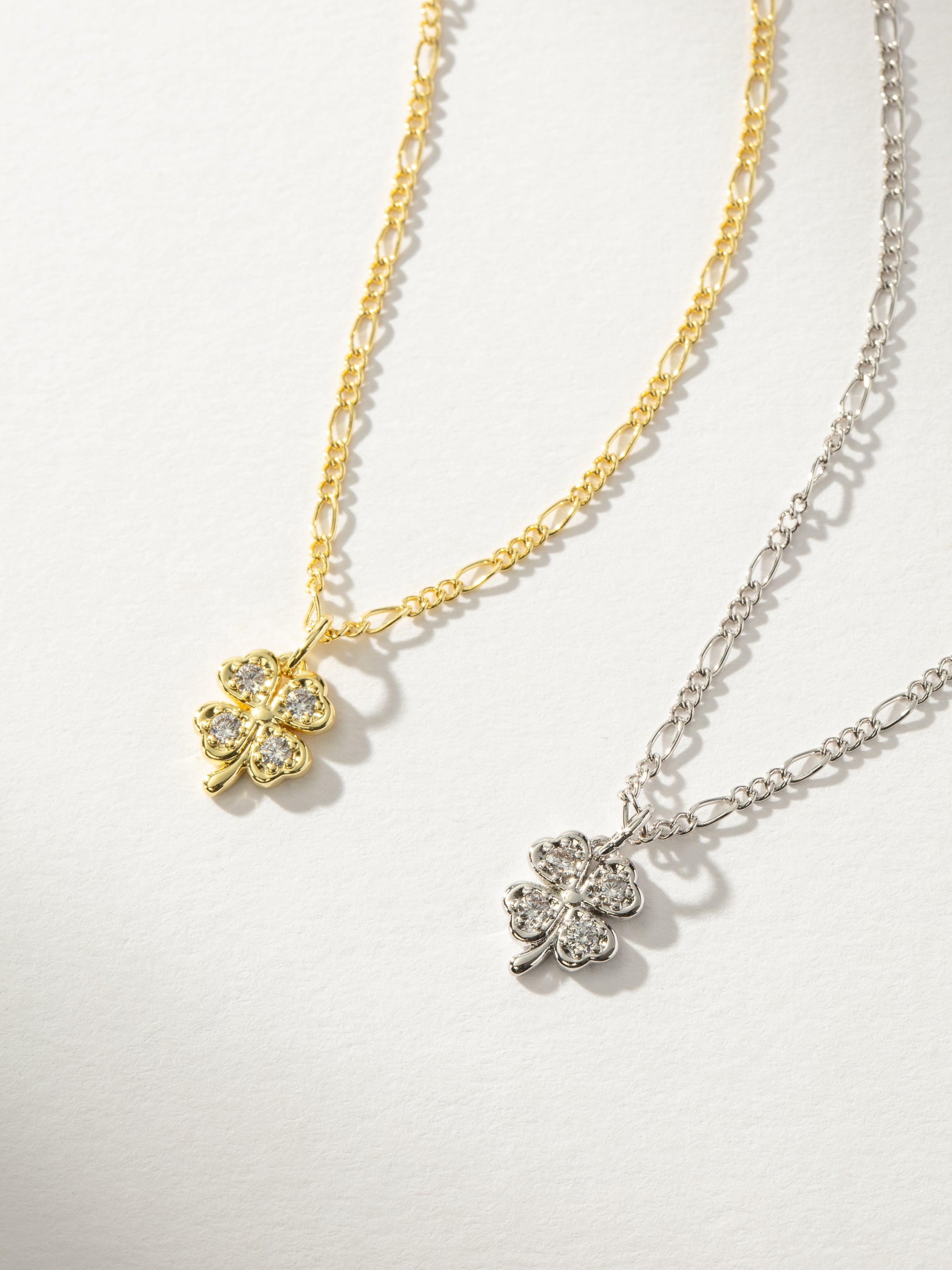 Gold Four Leaf Clover Pendant and Chain Necklace | Uncommon James