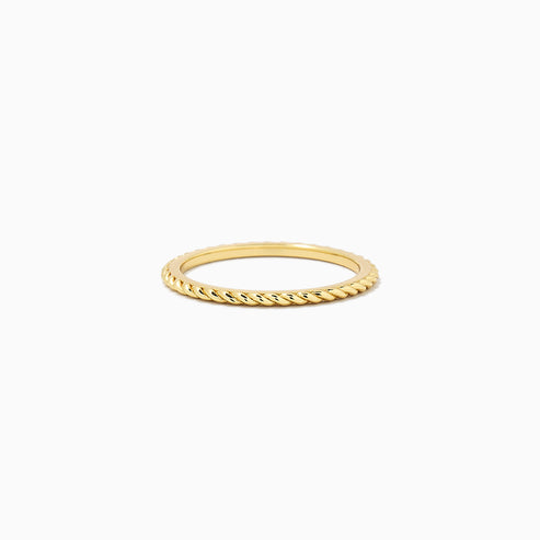 18k Gold Vermeil Simple Rope Ring | Uncommon James