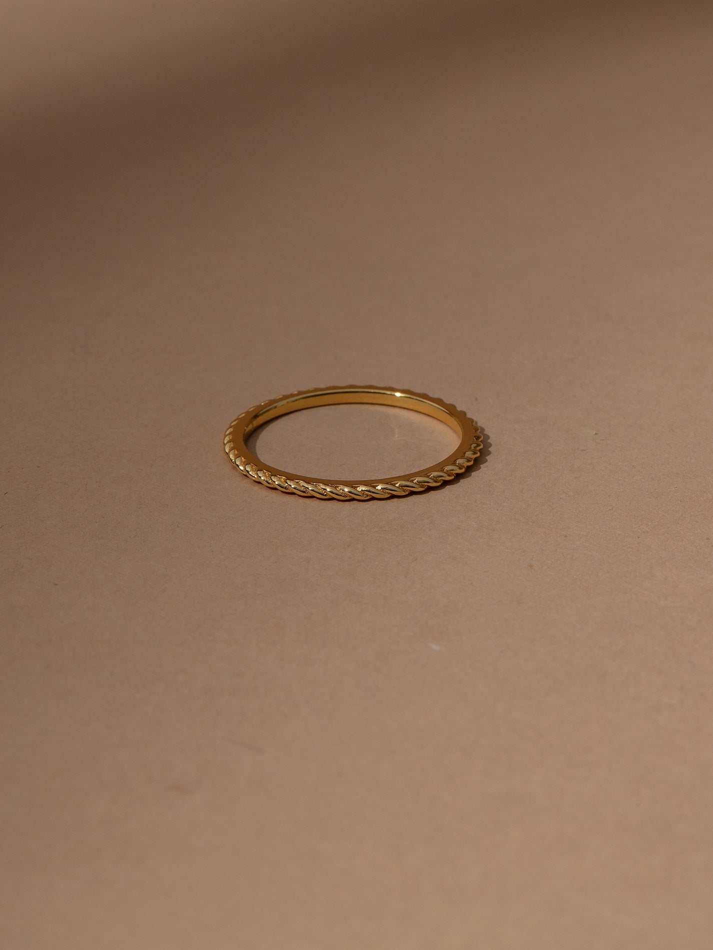 18k Gold Vermeil Simple Rope Ring | Uncommon James