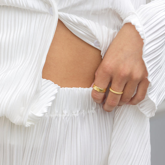 18k Gold Vermeil Simple Rope Ring | Uncommon James