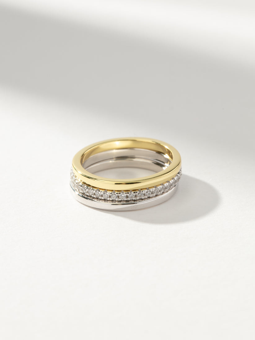 Mixed Ring Stack of 3 | Vermeil + Sterling Silver | Uncommon James