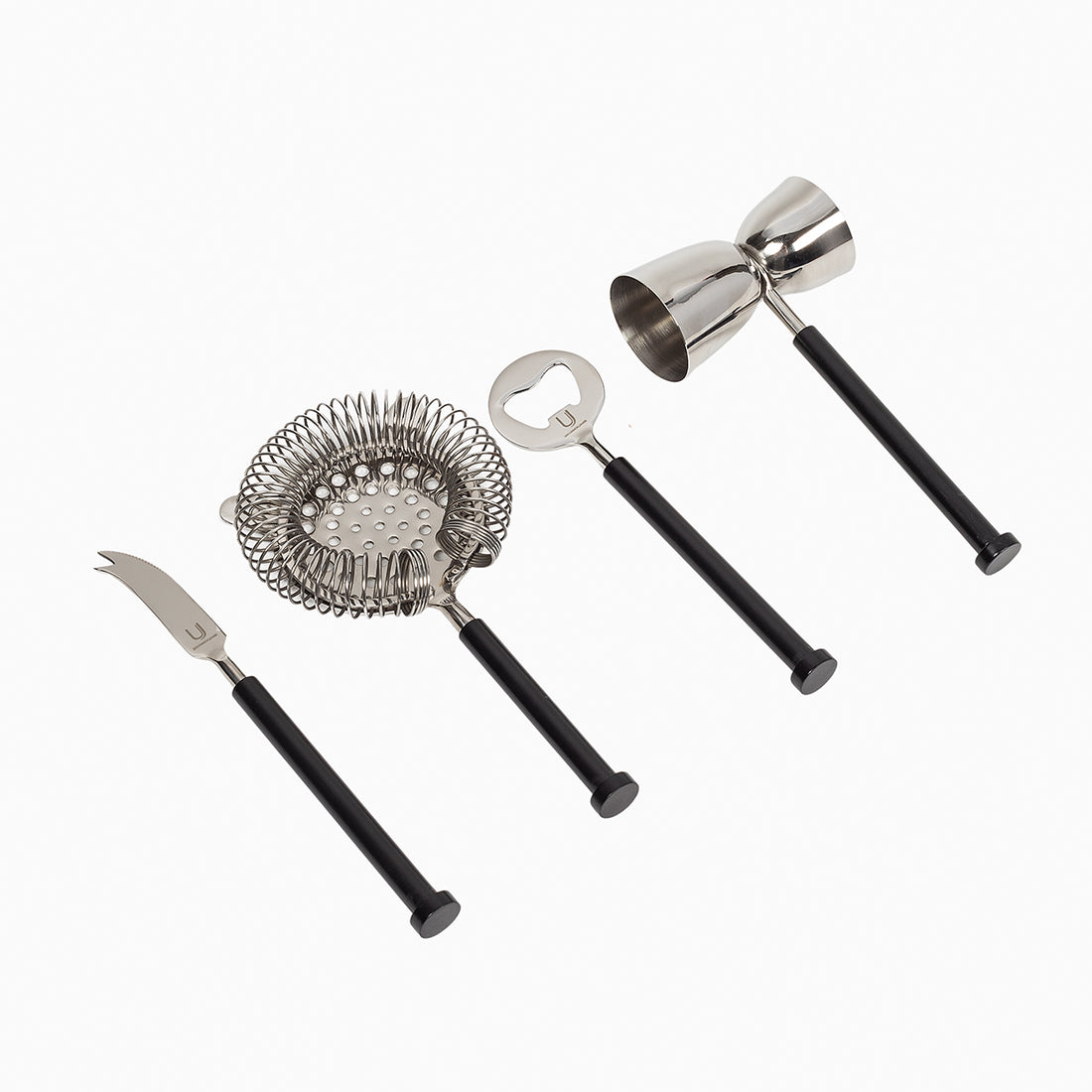 Black and Marble 4 Piece Bar Tool Set | Uncommon James Home