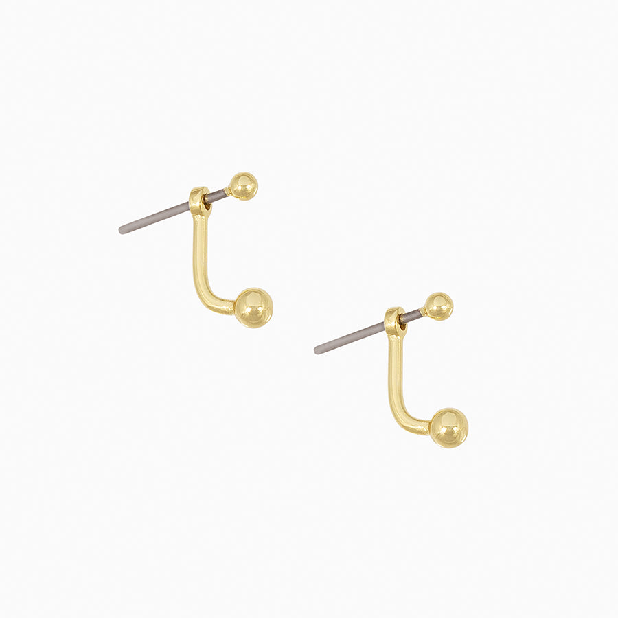 Two Way Street Minimal Ear Jacket Earring in Gold | Uncommon James
