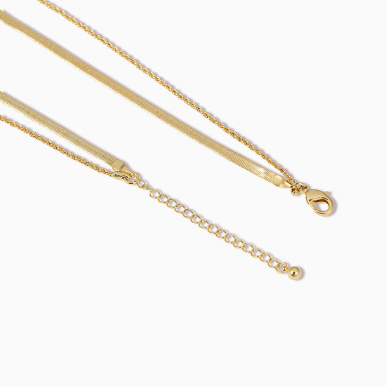 Simple Beauty Layered Chain Necklace Stack in Gold | Uncommon James