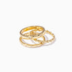 Triad Everyday Ring Set of Three in Gold | Uncommon James