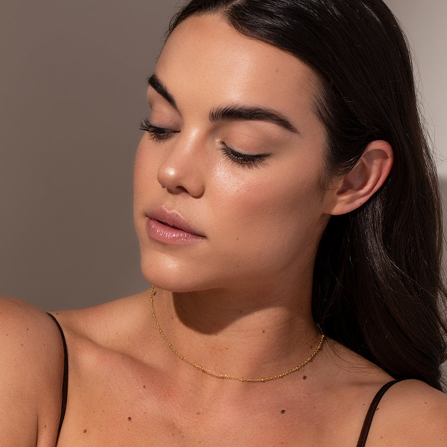 Sweet Dainty Choker Chain Necklace in Gold | Uncommon James
