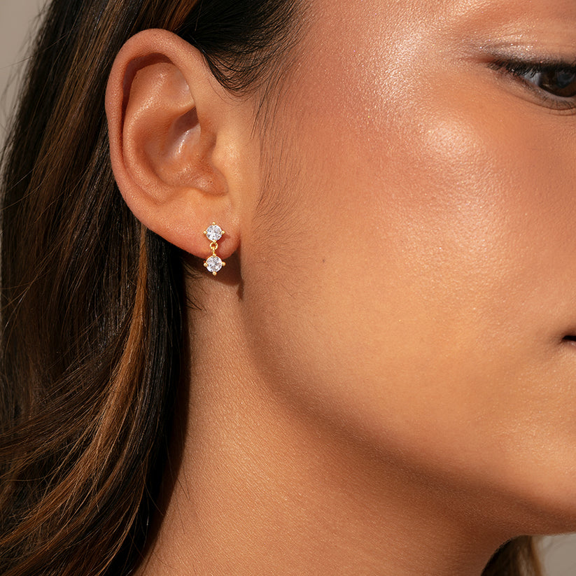 Spotlight Stud and Dangle Earrings in Gold | Uncommon James