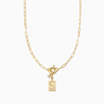 Initial Chain and Pendant Necklace in Gold | Uncommon James