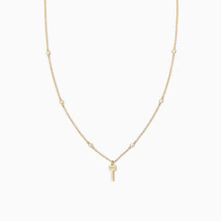Gold Angel Number Dainty Chain Pendant Key Necklace | Uncommon James