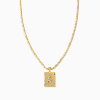 Gold Letter Initial Chain and Pendant Necklace | Uncommon James