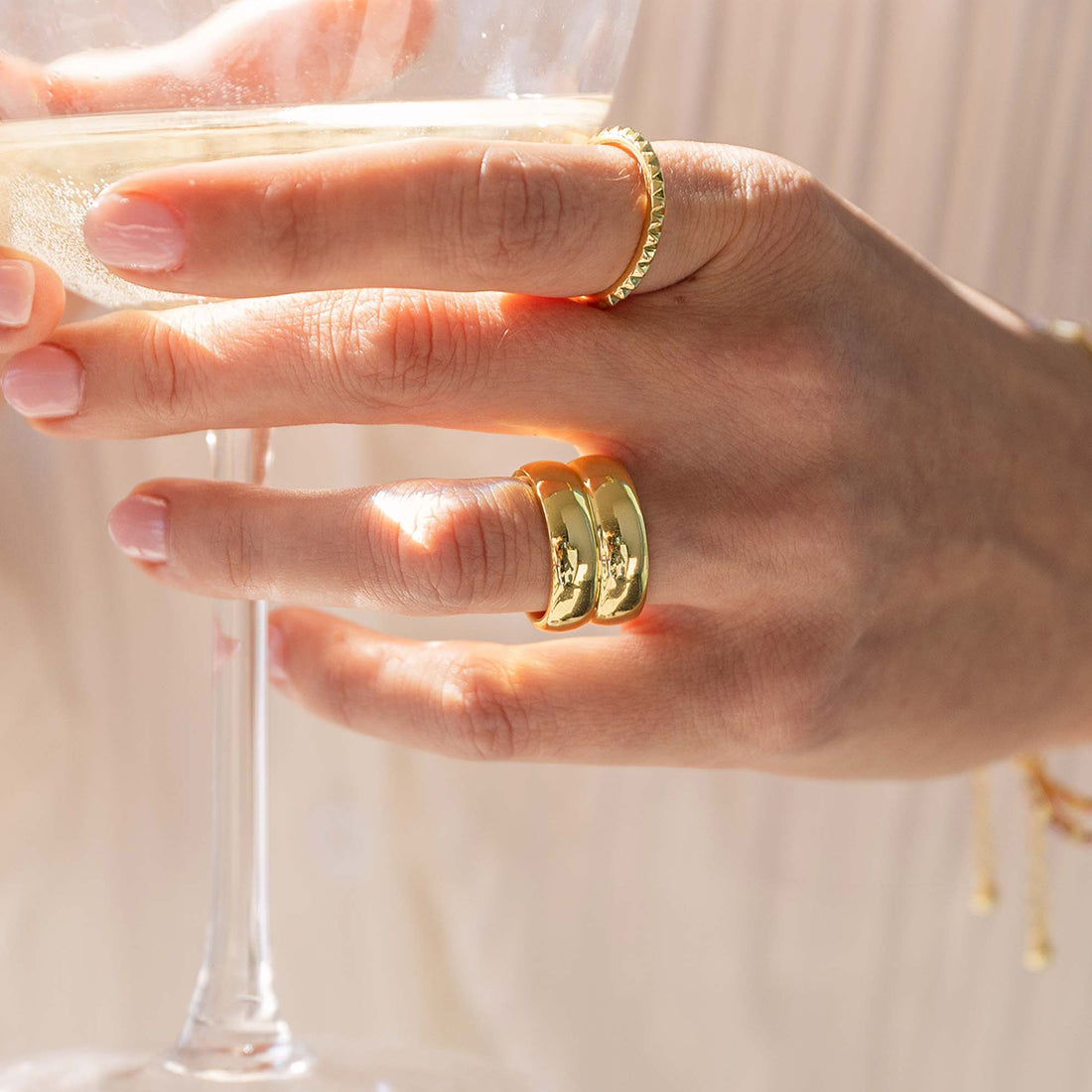 Bold Chunky Stacked Statement Ring in Gold | Uncommon James