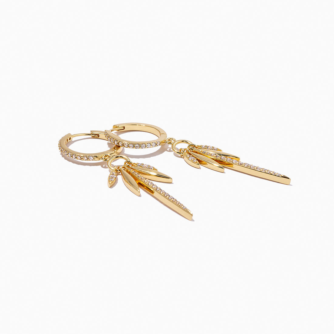 Gold Rocker Girl Statement Earrings | Hoop + Dangle | Uncommon James